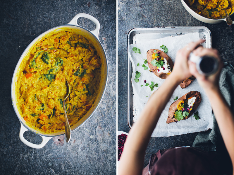 Dal Stuffed Sweet Potatoes — Green Kitchen Stories